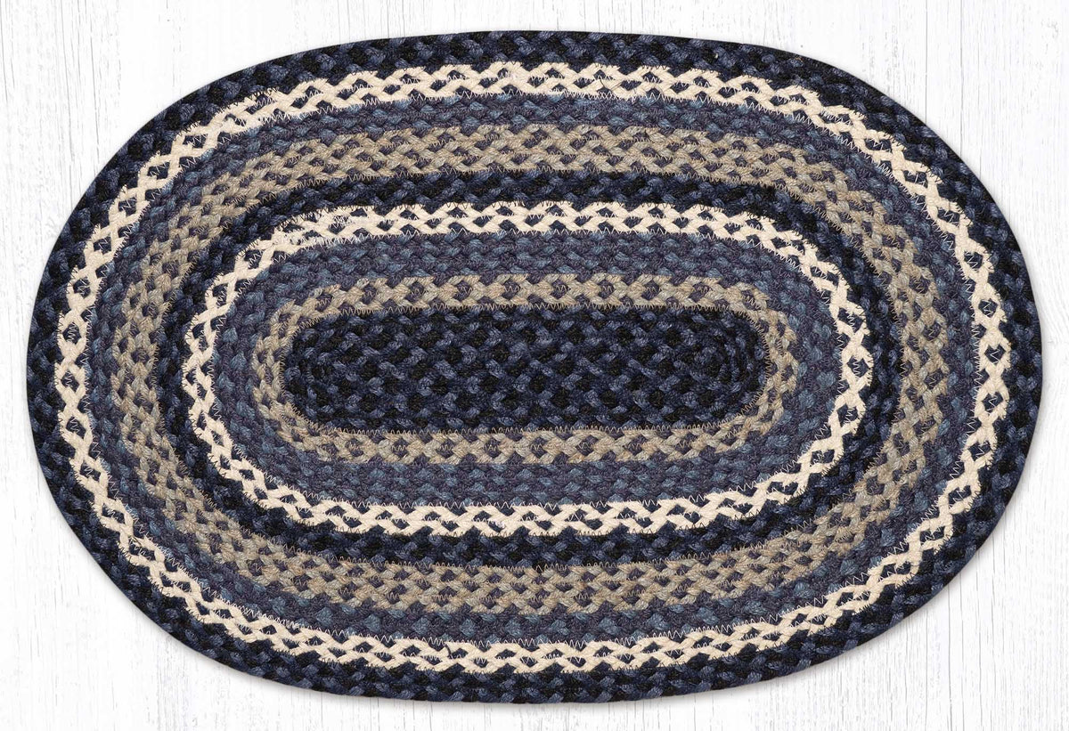C-443 Blue/Gray/Ivory Braided Rug – Earth Rugs