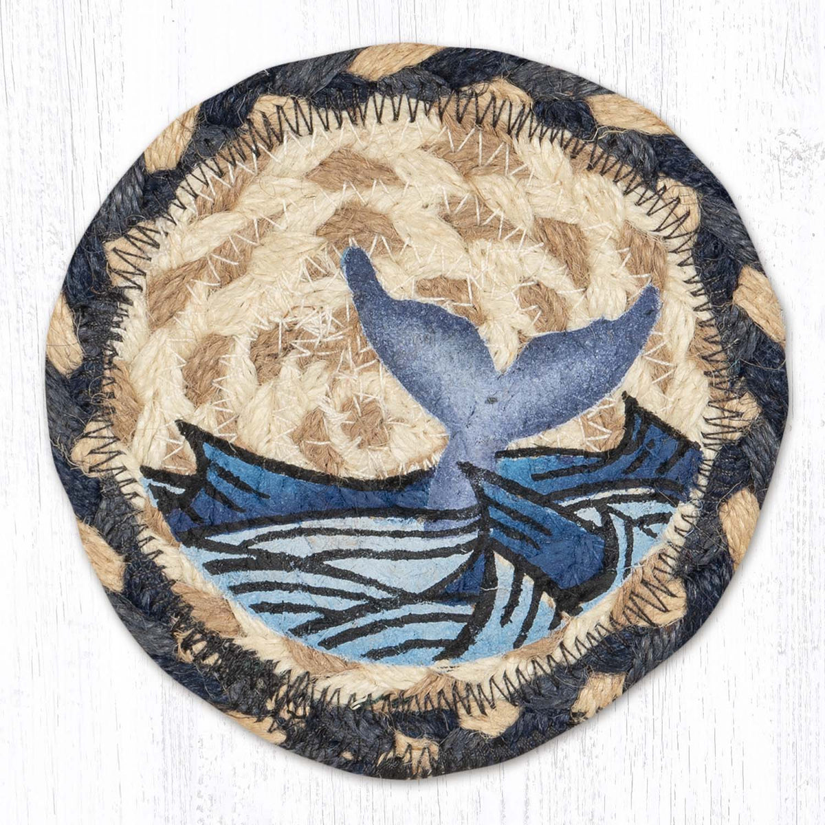IC-868 Whale Tail Coaster – Earth Rugs