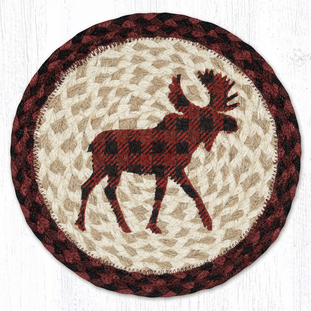MSPR-864 Red Plaid Moose Trivet – Earth Rugs