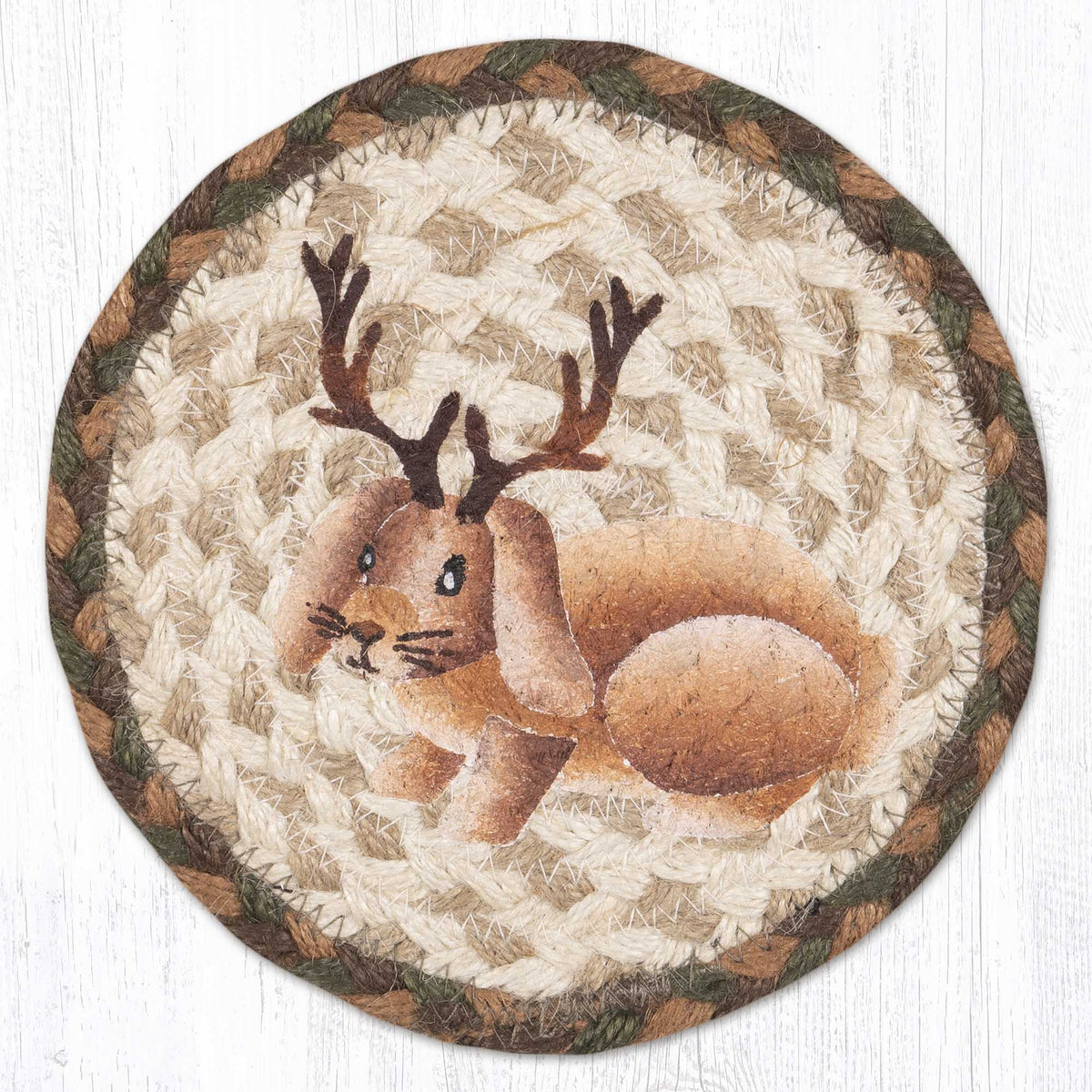 LC-657 Jackalope Large Coaster – Earth Rugs