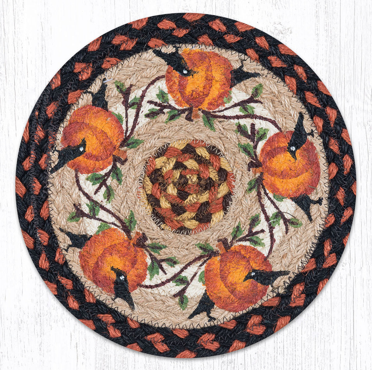 MSPR-222 Pumpkin Crow Trivet – Earth Rugs