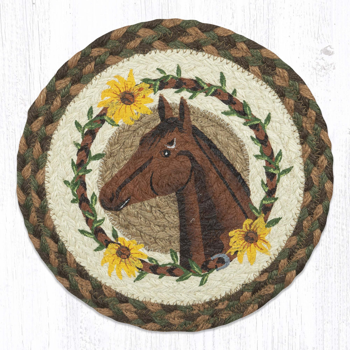 MSPR-657 Brown Horse Daisy Trivet – Earth Rugs