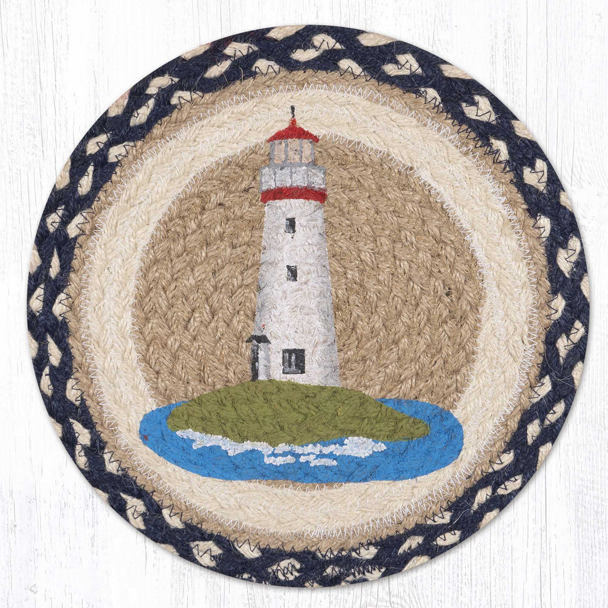 MSPR-830 White Lighthouse Trivet – Earth Rugs