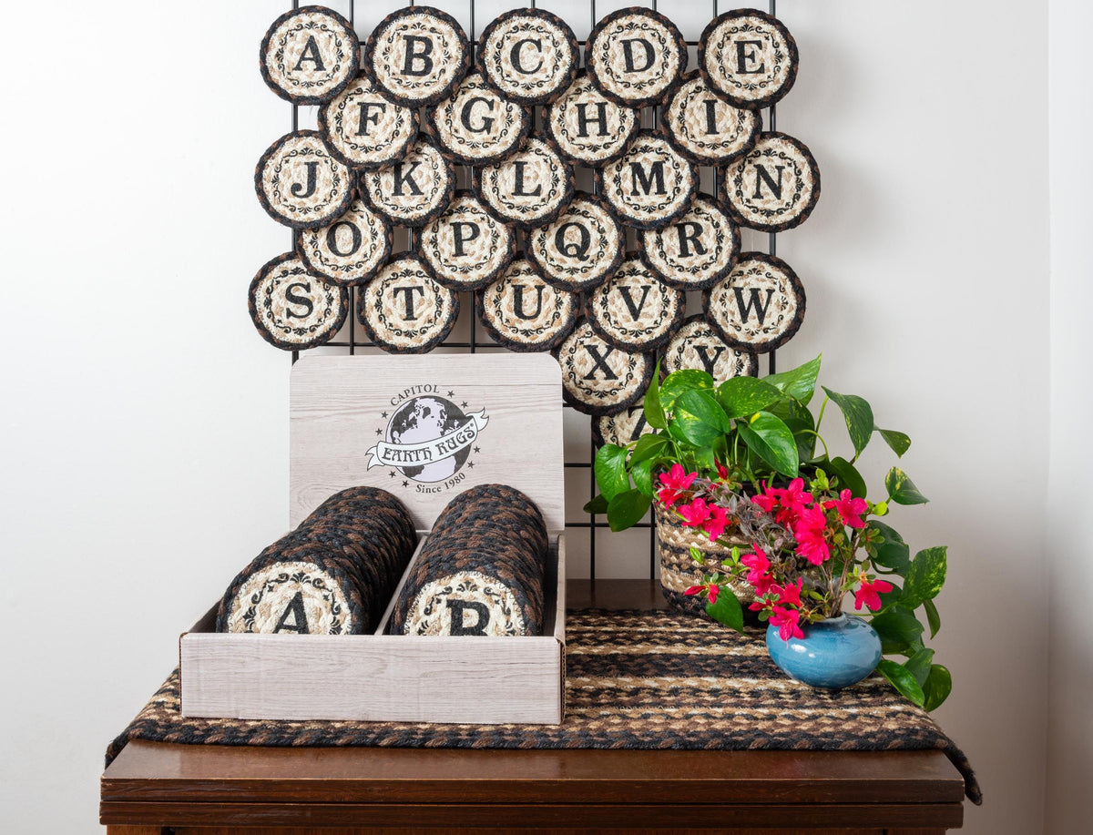 Monogram Coaster Box Set – Earth Rugs